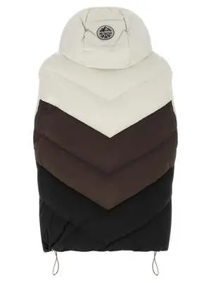 Kiton Chevron Stitching Padded Vest - Multicolor