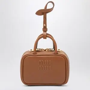 Miu Miu Trick Cognac Colour In Leather - Brown
