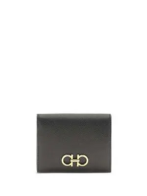 FERRAGAMO Gancini Calfskin Wallet - Black