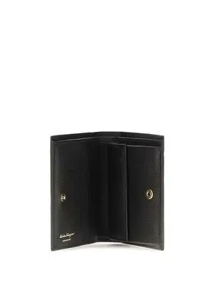 FERRAGAMO Gancini Calfskin Wallet - Black