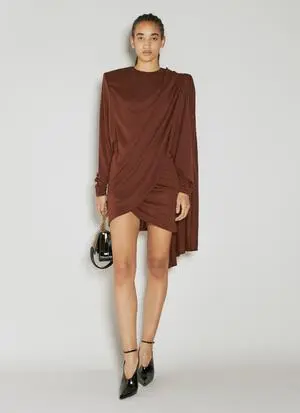 Saint Laurent Draped Wool Dress