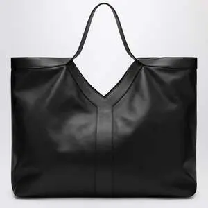 Saint Laurent Maxi Y Tote Bag Pebbled Leather - Black