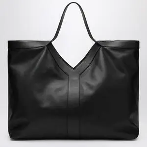 Saint Laurent Maxi Y Tote Bag Pebbled Leather - Black