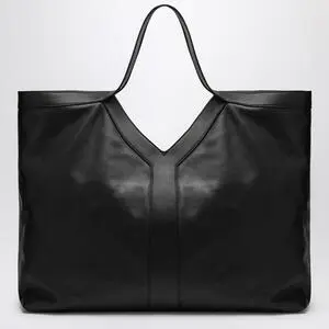 Saint Laurent Maxi Y Tote Bag Pebbled Leather - Black