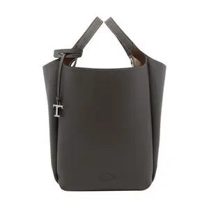 TOD'S Small Leather Bucket Bag - Green