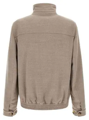 Brunello Cucinelli Virgin Wool Beaver Bomber Jacket