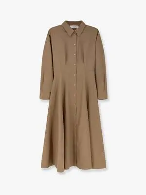 Celine Wool Shirt Dress - Cream