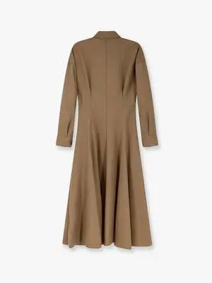 Celine Wool Shirt Dress - Cream