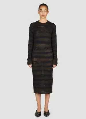 Acne Studios Ladder Knit Midi Dress
