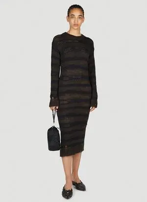 Acne Studios Ladder Knit Midi Dress