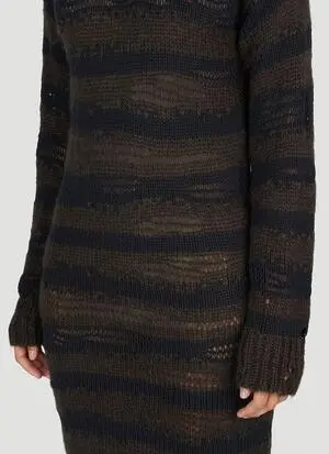 Acne Studios Ladder Knit Midi Dress