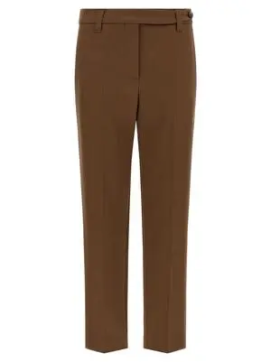 Brunello Cucinelli Monile' Cotton Pants - Brown