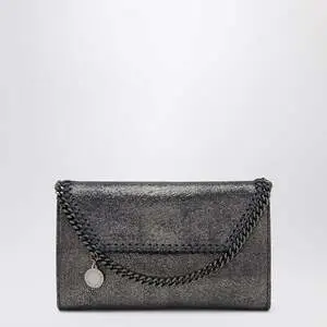 Stella McCartney Dark Navy Falabella Chain Wallet - Blue