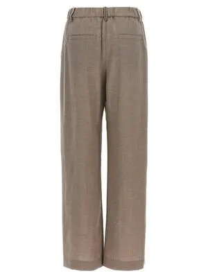 Brunello Cucinelli Light Pleated Trousers - White