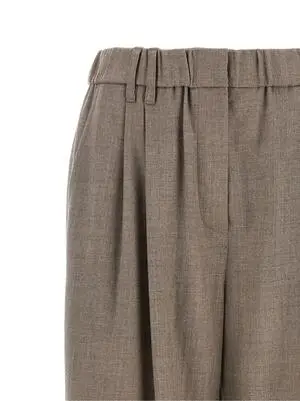 Brunello Cucinelli Light Pleated Trousers - White