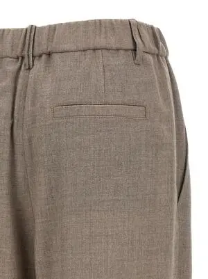 Brunello Cucinelli Light Pleated Trousers - White