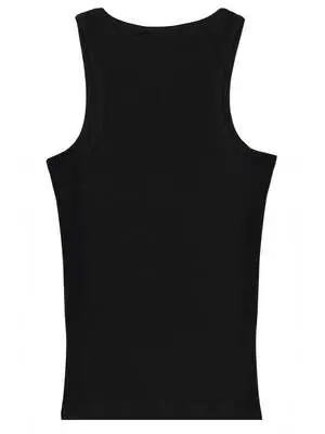 GANNI Logo Tank Top - Black