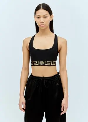 Versace Greca Trim Sports Bra