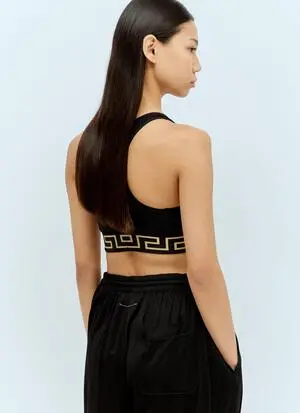 Versace Greca Trim Sports Bra
