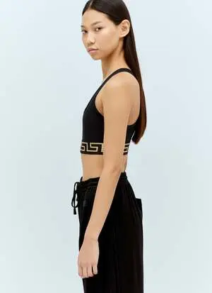 Versace Greca Trim Sports Bra
