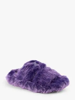 Celine Triomphe Slide 05 Shearling Sandals - Purple