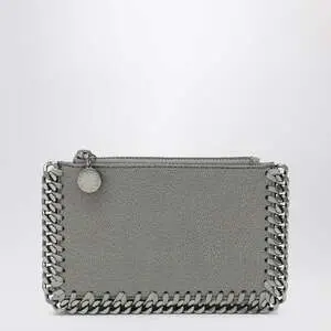 Stella McCartney Light Grey Falabella Card Holder - Gray