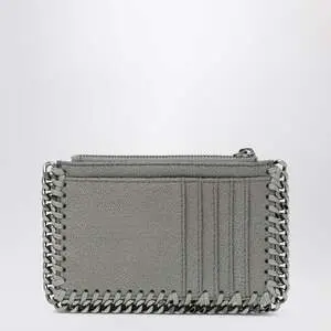 Stella McCartney Light Grey Falabella Card Holder - Gray