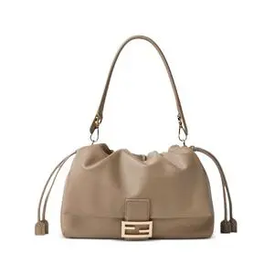 Fendi Lambskin Tote Bag - Cream