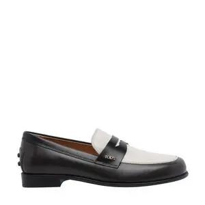 TOD'S Logo Leather Loafers - Multicolor
