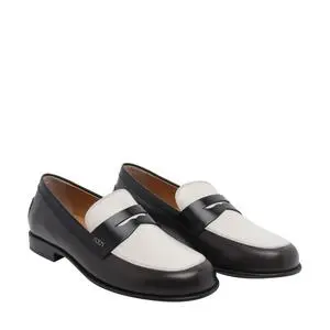TOD'S Logo Leather Loafers