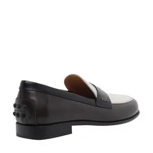 TOD'S Logo Leather Loafers
