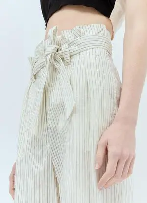Max Mara Pinstriped Canvas Pants