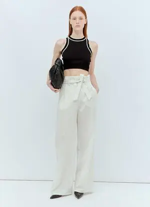 Max Mara Pinstriped Canvas Pants