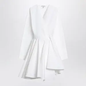 Alaïa Asymmetrical Cotton Dress - White