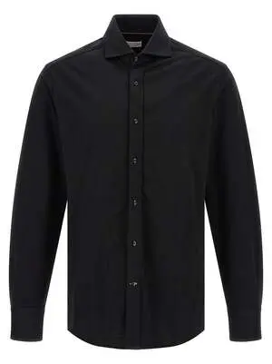 Brunello Cucinelli French Collar Shirt - Black