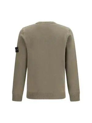 Stone Island Logo Patch Crewneck Sweater - Green