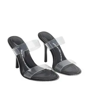 Alexander Wang Nova Double Strap Heeled Sandals - Black