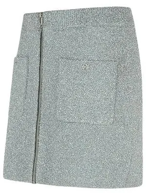 GANNI Sparkle' Wool Blend Miniskirt