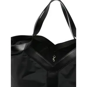 Saint Laurent Calfskin Trim Tote Bag - Black