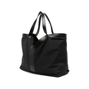 Saint Laurent Calfskin Trim Tote Bag - Black
