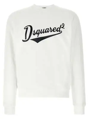 Dsquared2 Cool Fit Cotton Jersey Sweatshirt - White