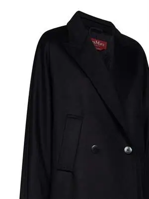 Max Mara Black Mstmastro Double-breasted Midi Coat