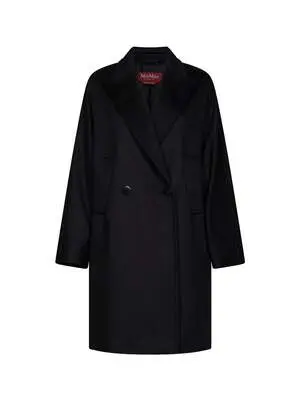 Max Mara Mstmastro Double-breasted Midi Coat - Multicolor