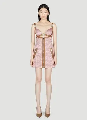 Versace Cut-out Medusa Dress - Pink