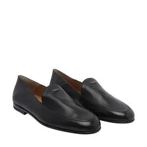 TOD'S Logo Leather Sabot Loafers