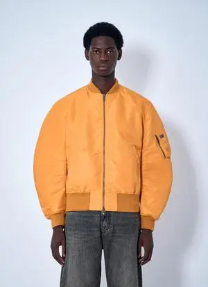 Martine Rose Bomber Jacket With Ribbed Trims - Orange
