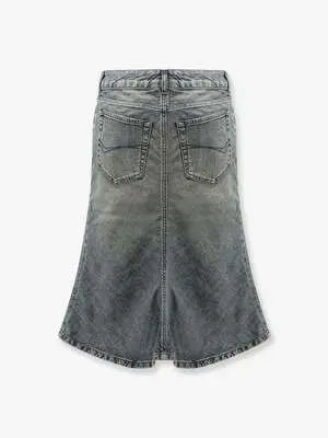 Balenciaga Denim Midi Skirt
