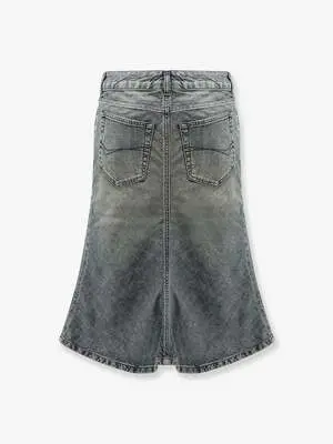 Balenciaga Denim Midi Skirt