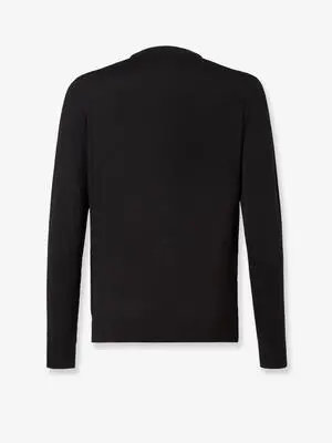 Fendi Virgin Wool Sweater With Embossed Ff Motif - Multicolor