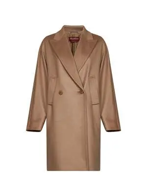 Max Mara Camel Mstmastro Double-breasted Midi Coat - Multicolor